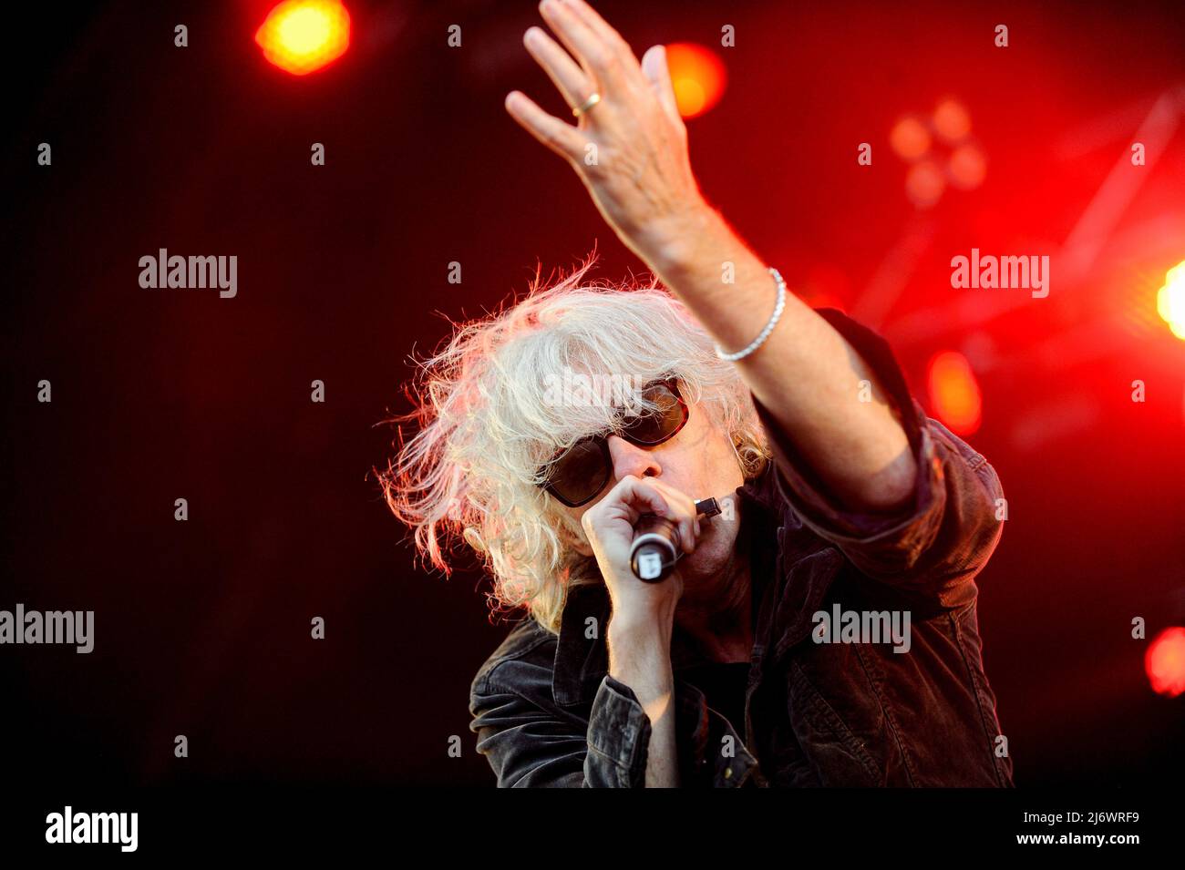 Sir Bob Geldof Lead singer of The Boomtown Rats performs live on stage ...