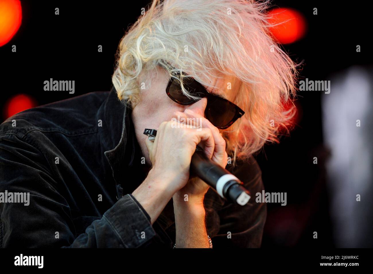 Sir Bob Geldof Lead singer of The Boomtown Rats performs live on stage ...
