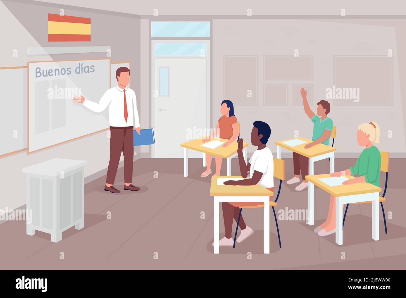 Spanish language classroom Stock Vector Images - Alamy