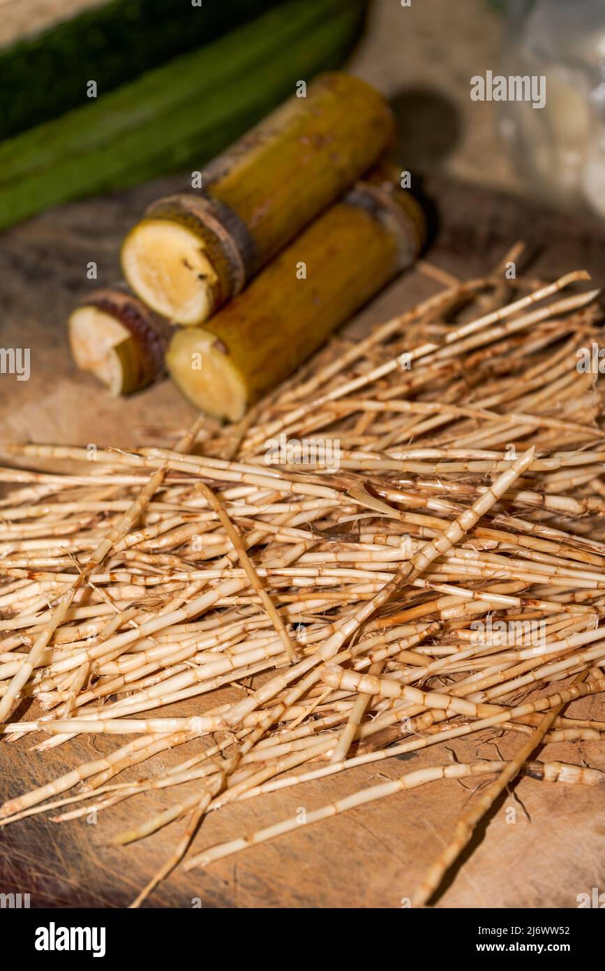 One of the raw materials of choke root, bamboo and sugarcane water for ...