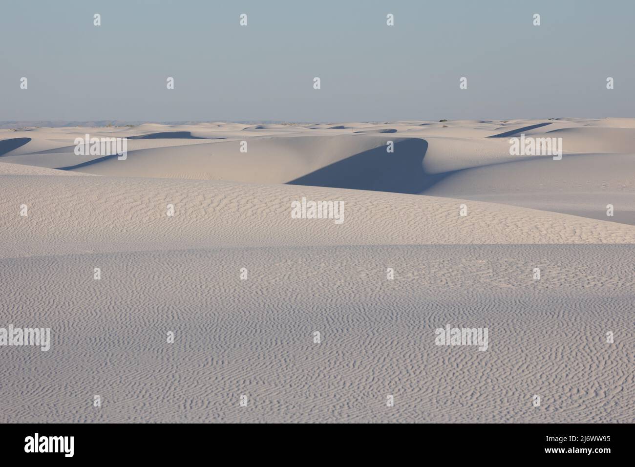Gypsum sand dunes in White Sands National Park Stock Photo - Alamy