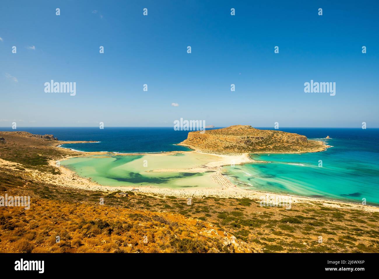 Blue lagoon in Ballos, Crete, Greece Stock Photo - Alamy