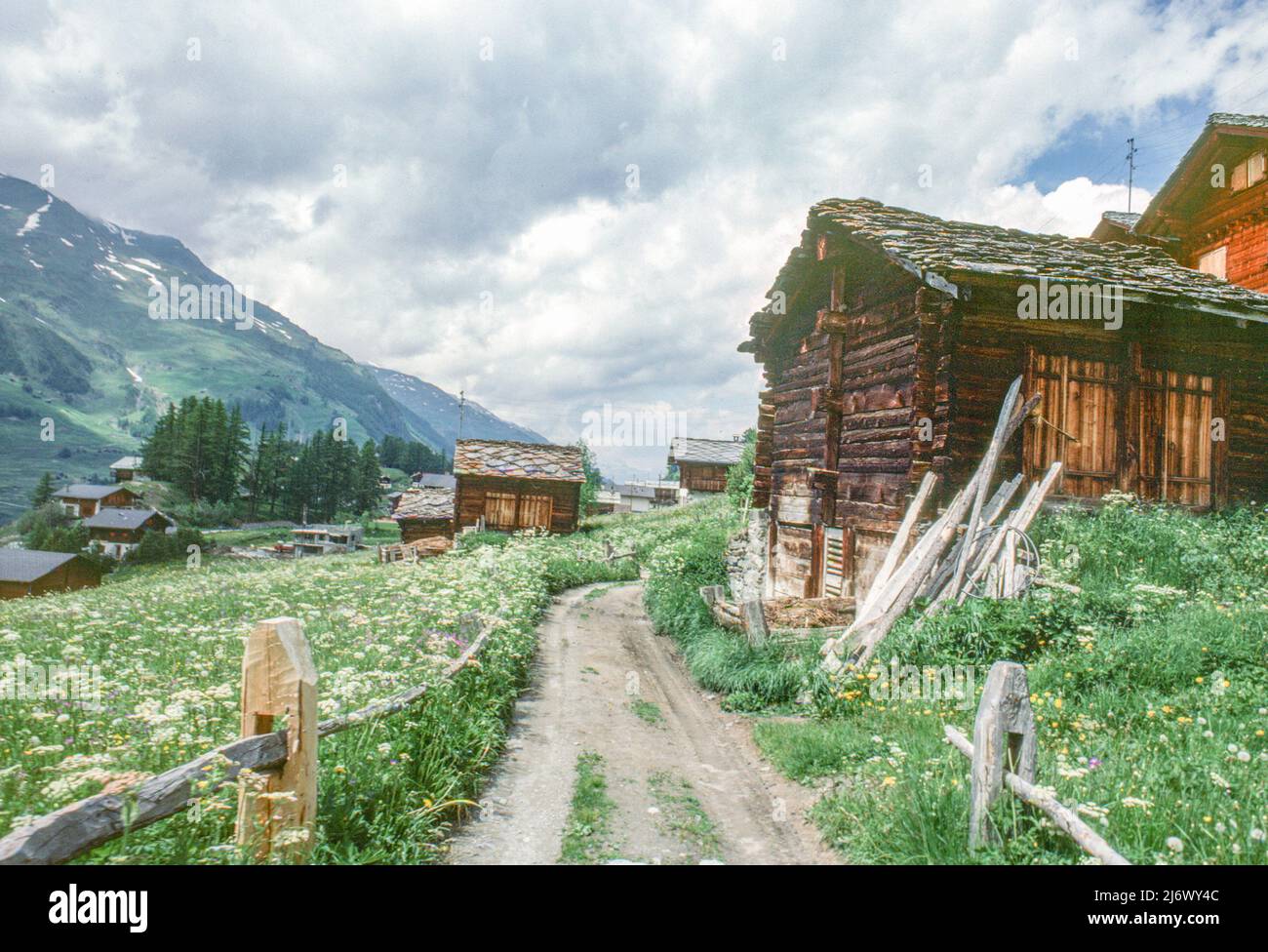 Swiss chalet, cabin in the Swiss Alps Switzerland Stock Photo - Alamy
