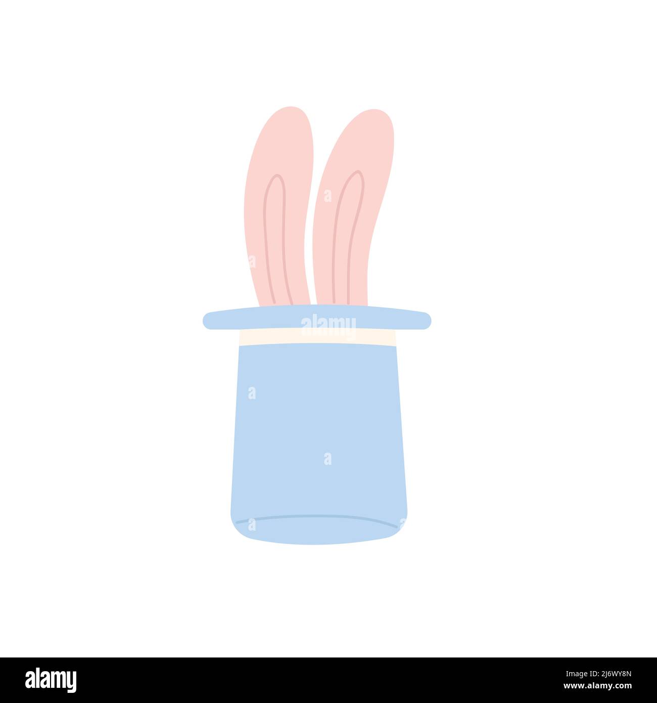 Circus wizard hat with rabbit. Magic bunny focus show presentation ...