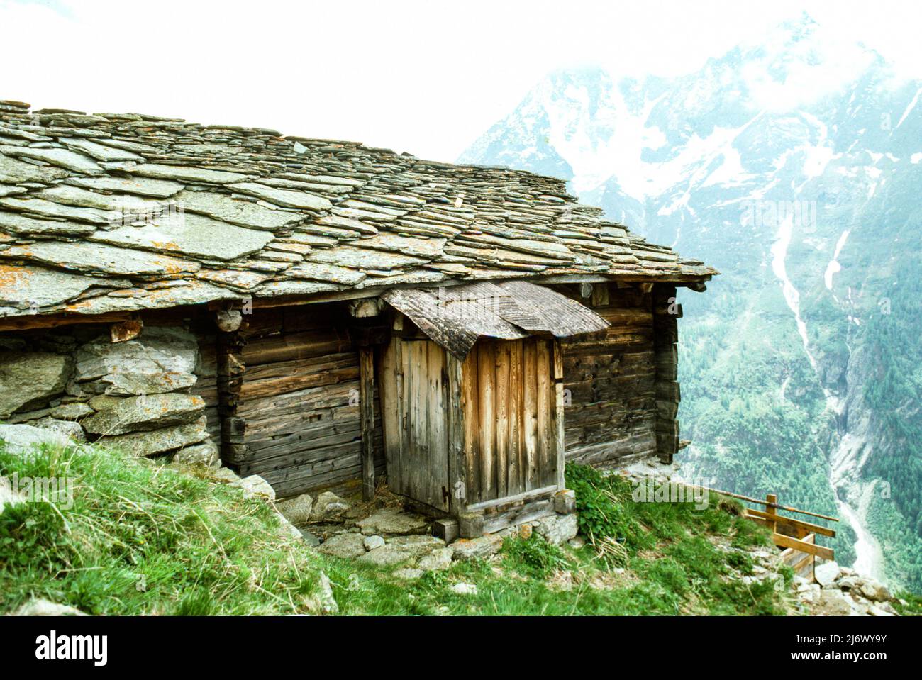 Point Moiry cabin in the Swiss Alps Switzerland Stock Photo - Alamy