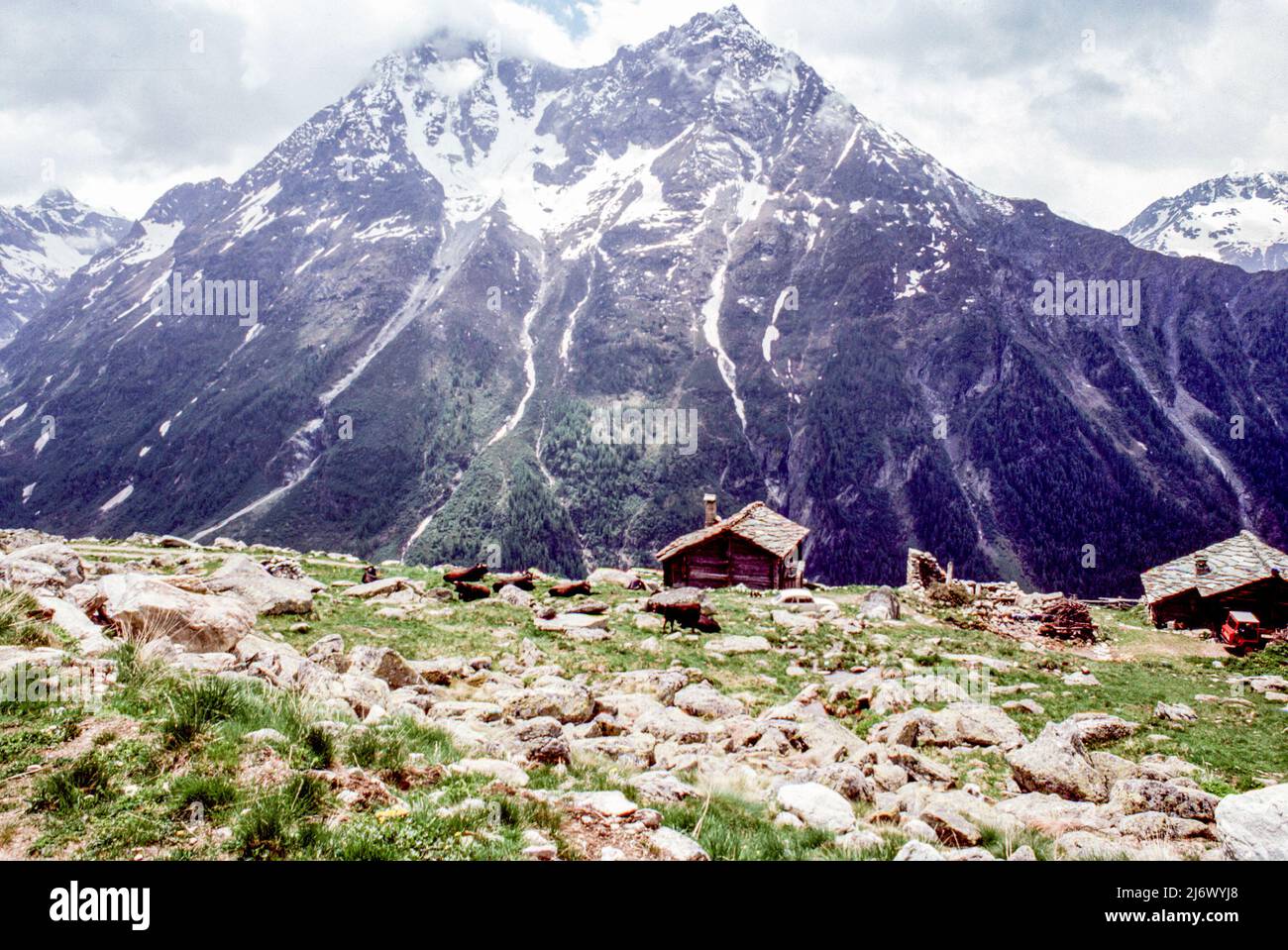Swiss chalet, cabin in the Swiss Alps Switzerland Stock Photo - Alamy