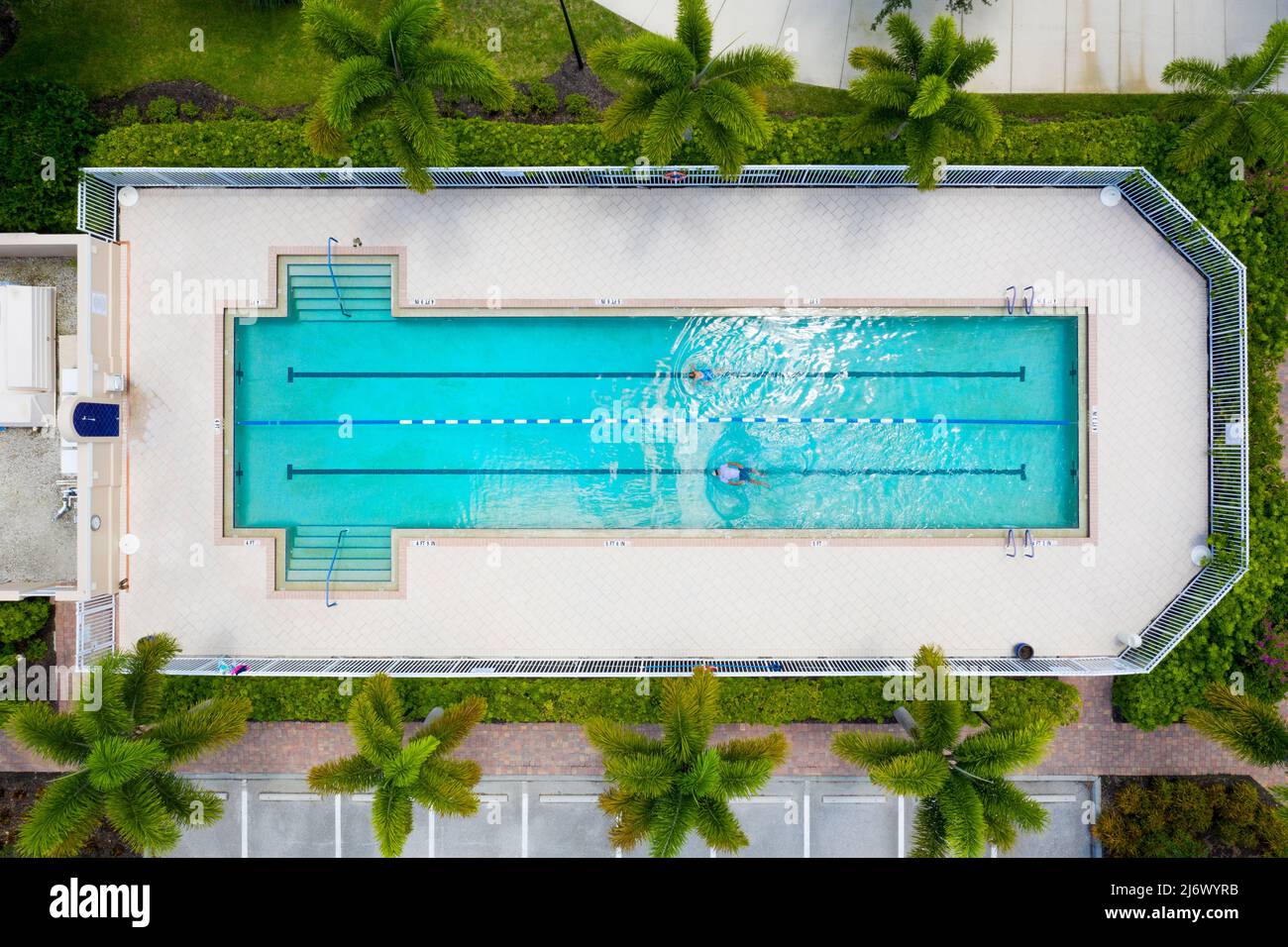 Verona Walk Community Lap Swimming Pool Naples Florida Stock Photo - Alamy