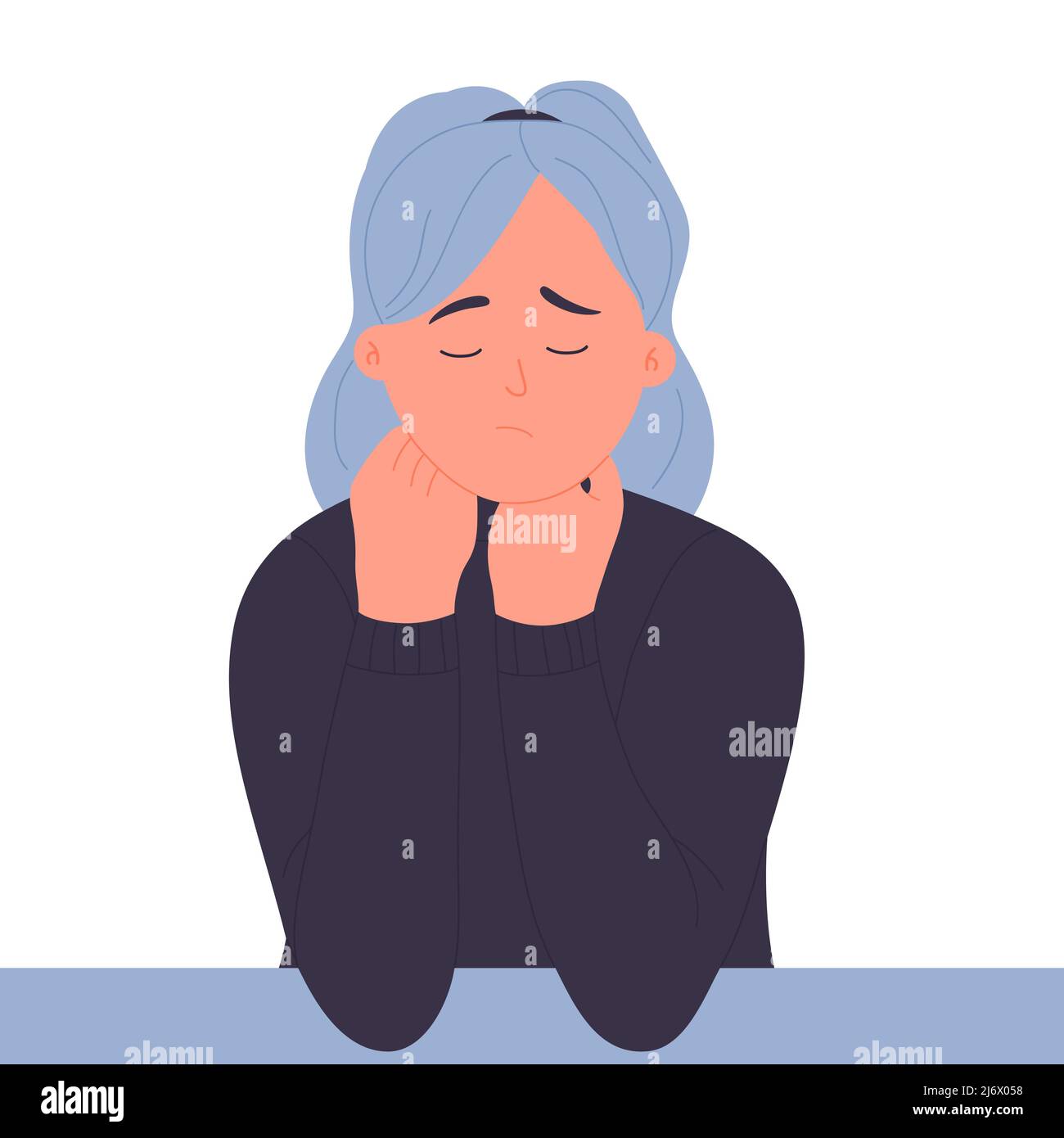 Sad disappointed young lady. Teenager depression and anxiety problems ...