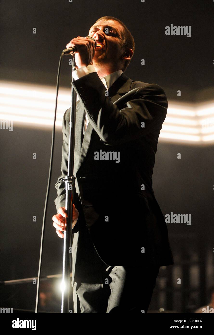 Alex Turner, lead singer of the Arctic Monkeys performs a hometown show ...