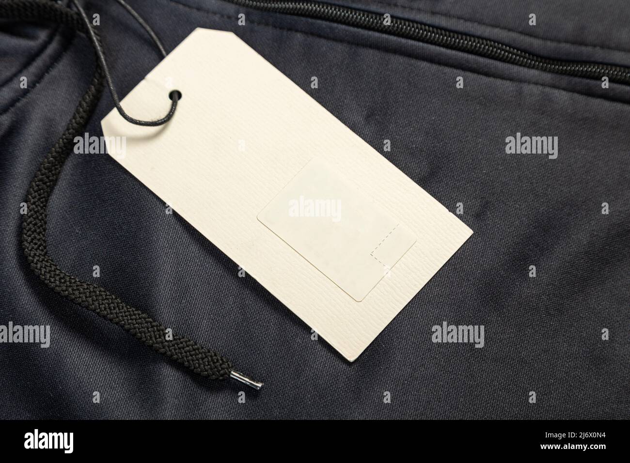 Plain clothing price tag close up place for your text or logo Stock ...