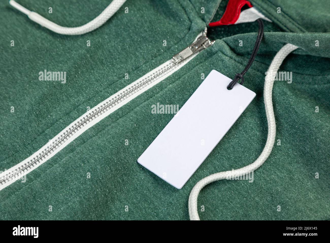Plain clothing price tag close up place for your text or logo Stock ...