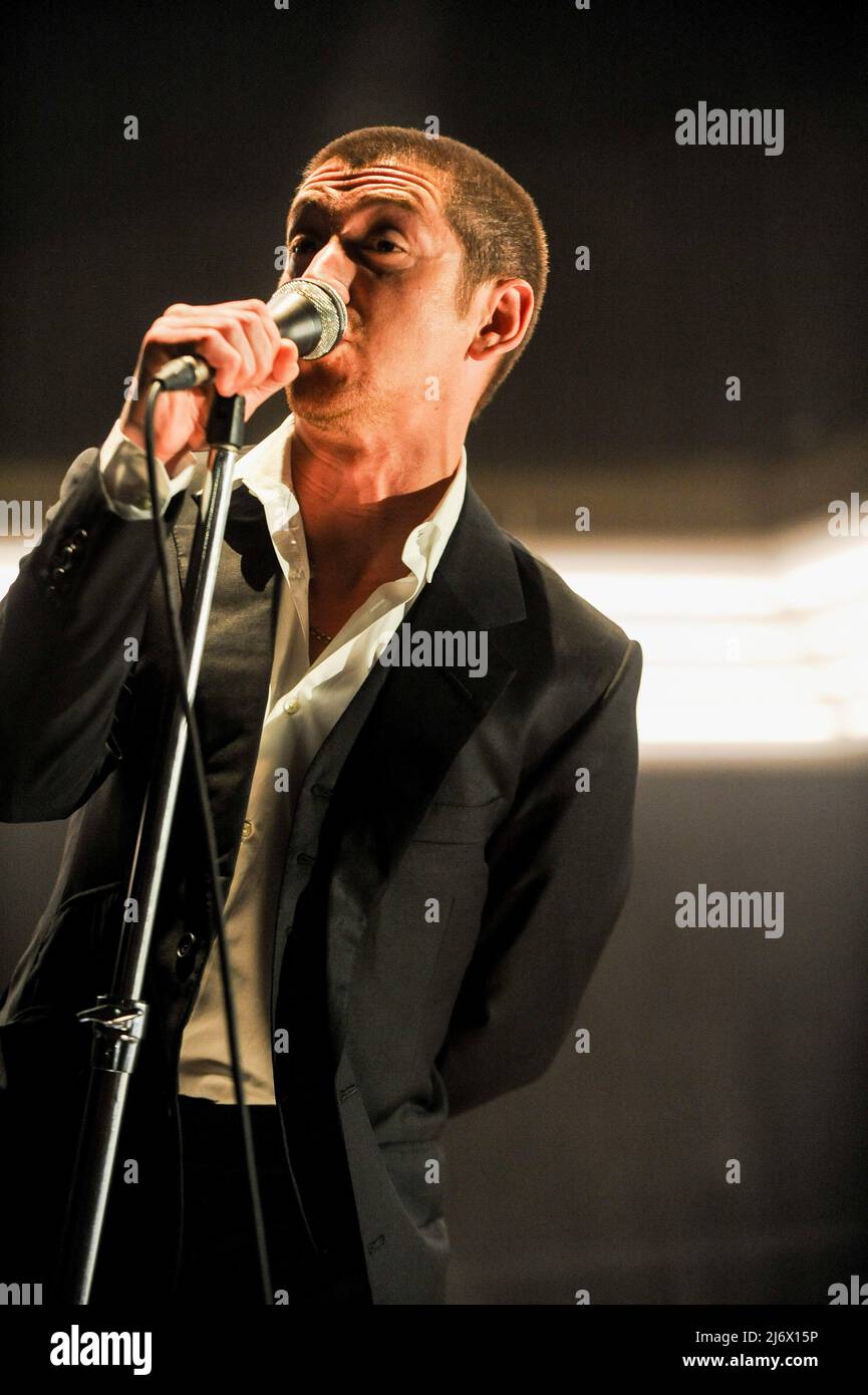 Alex Turner, lead singer of the Arctic Monkeys performs a hometown show ...