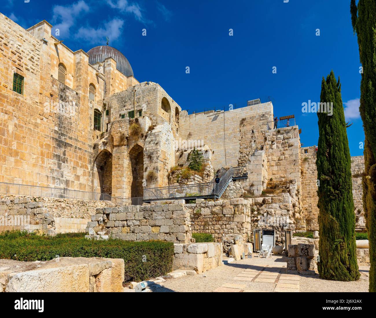 Jerusalem, Israel - October 13, 2017: Umayyad Palace Garden ...