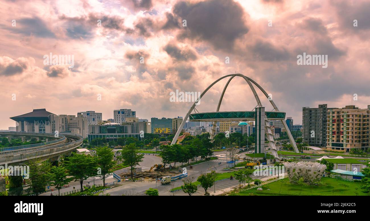 Aerial View of Famous BISWA BANGLA or KOLKATA GATE with highrise ...