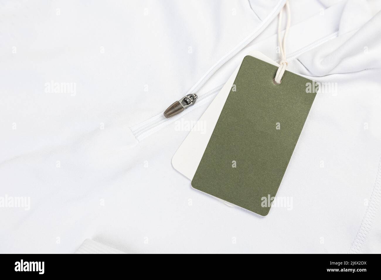 Plain clothing price tag close up place for your text or logo Stock ...