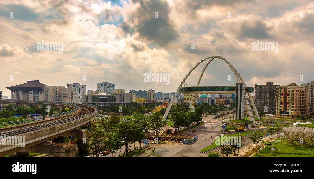 Aerial View of Famous BISWA BANGLA or KOLKATA GATE with highrise ...