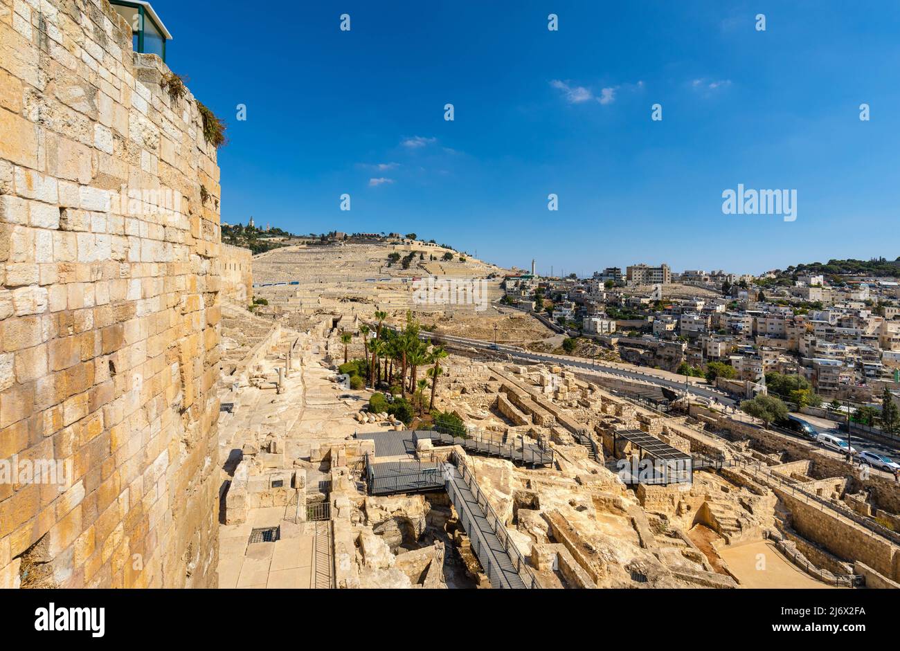 Jerusalem, Israel - October 13, 2017: Umayyad Palace Garden ...