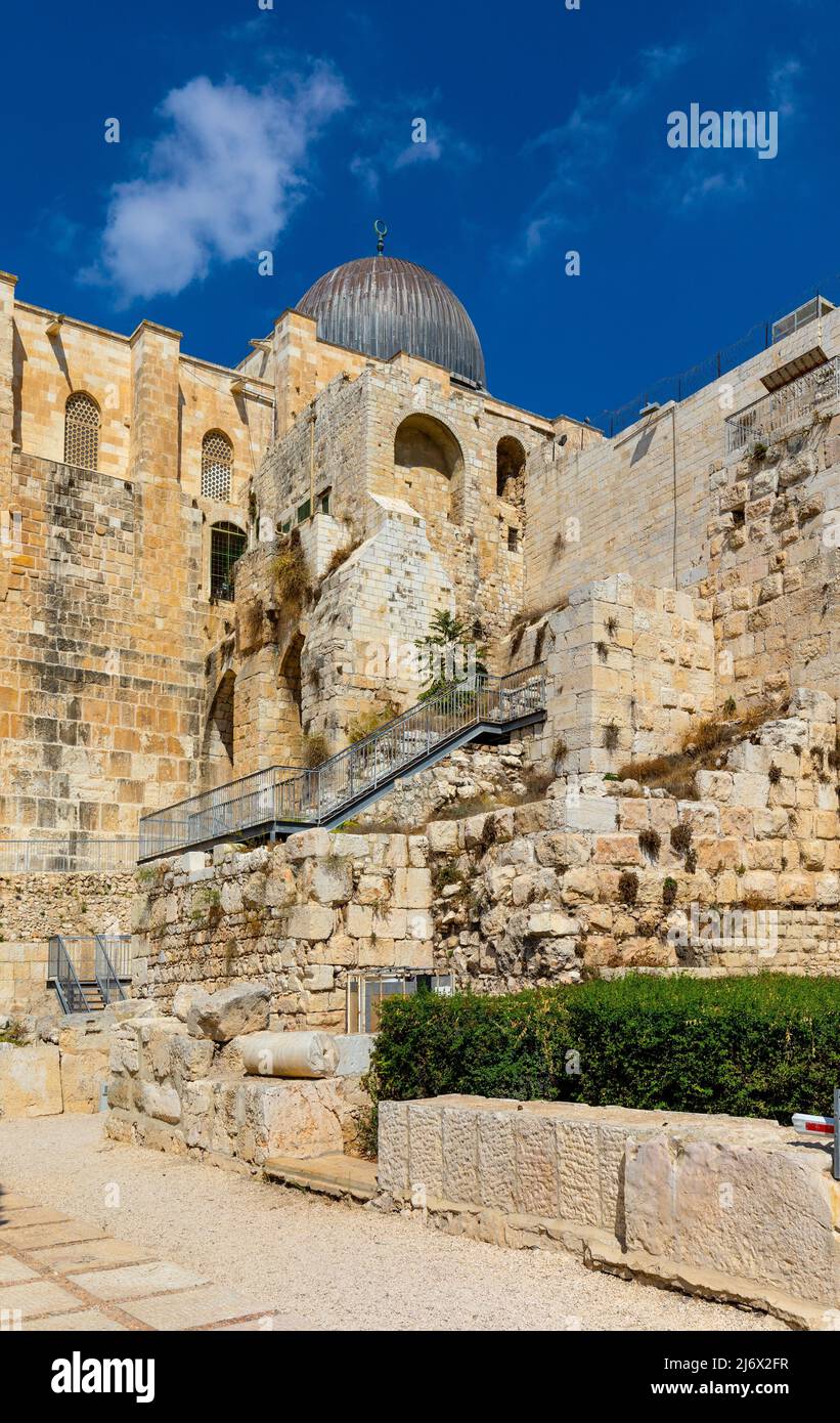 Jerusalem, Israel - October 13, 2017: Umayyad Palace Garden ...