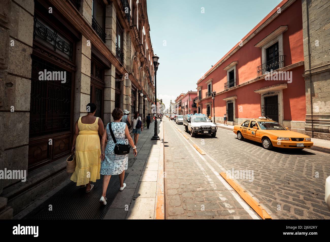 A view of streets of Oaxaca downtown, mexico Stock Photo - Alamy
