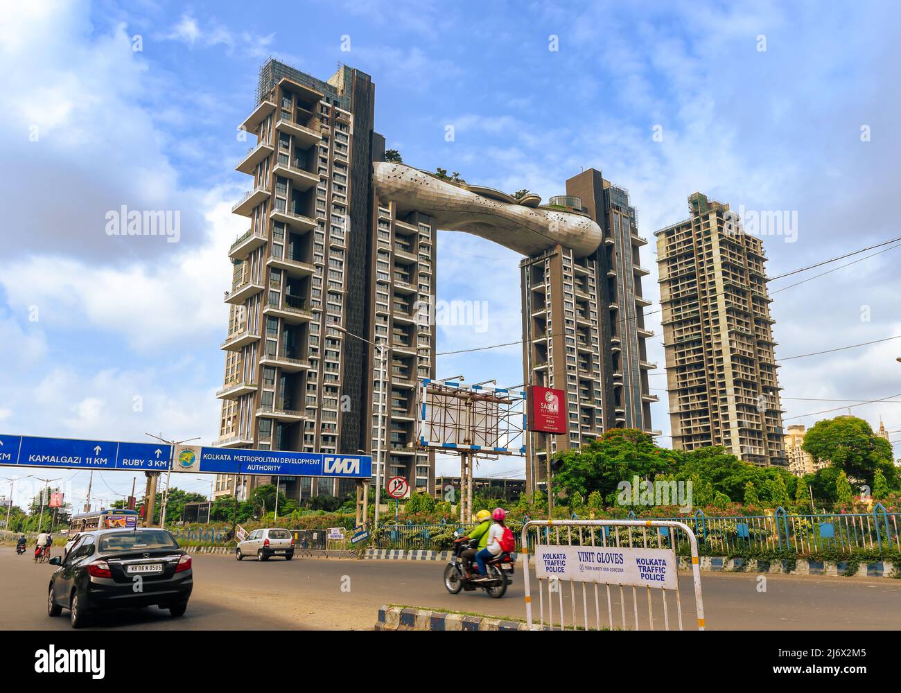 View of a luxury residential superstructure in Kolkata, India ...