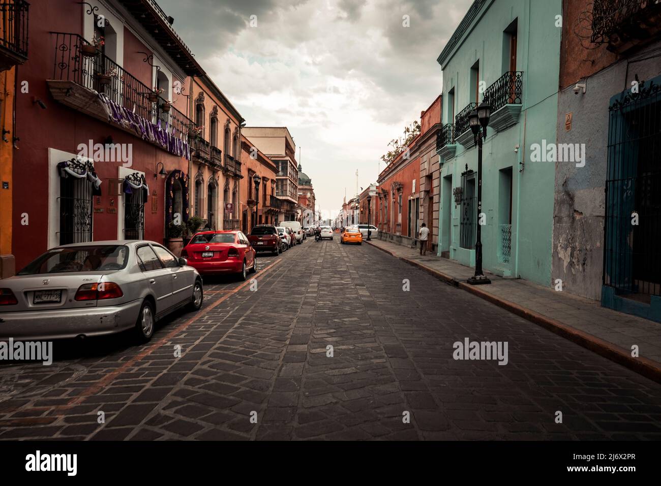 A view of streets of Oaxaca downtown, mexico Stock Photo - Alamy
