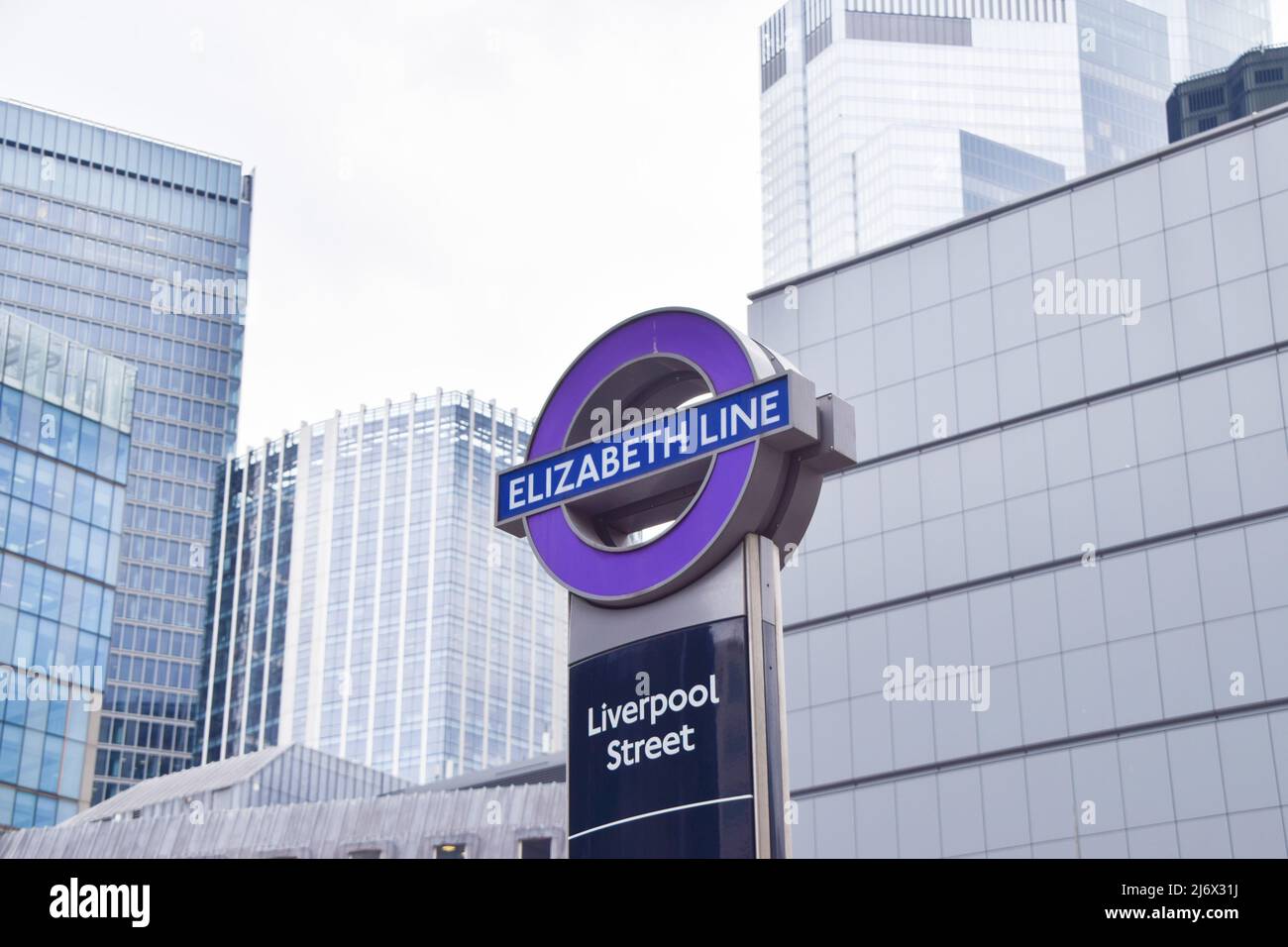 May 4, 2022, London, England, United Kingdom: Sign at Liverpool Street ...