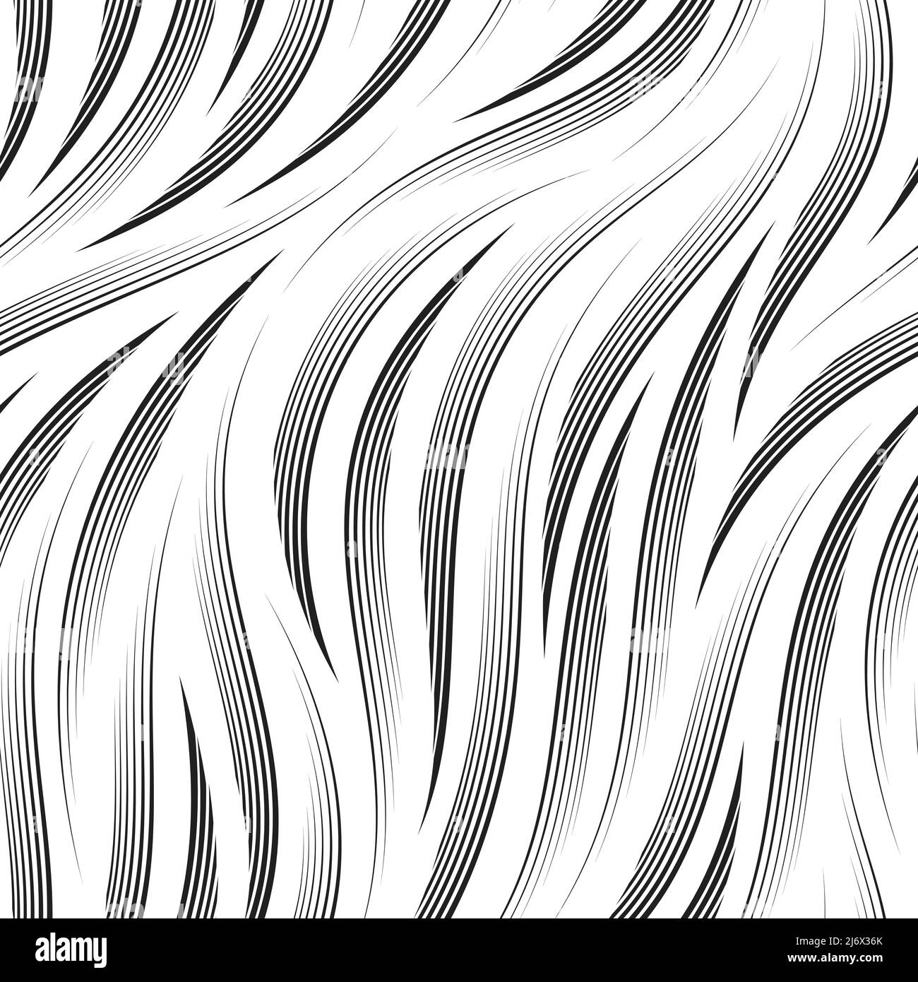 Seamless pattern drawn by black thin lines on a white background ...