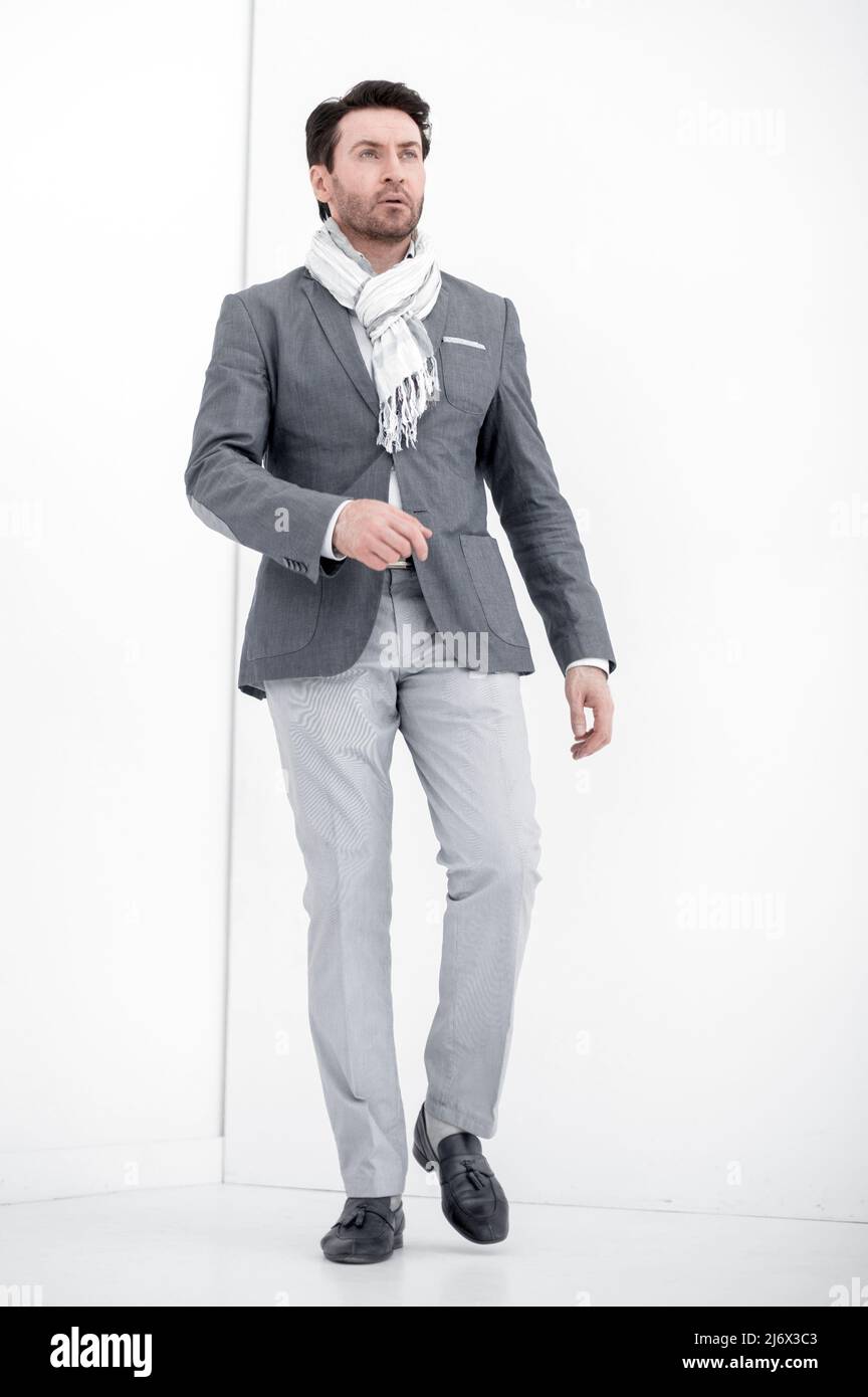 full height.confident business man Stock Photo - Alamy