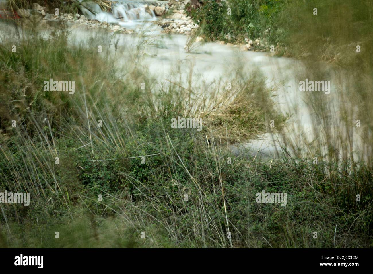 Spring landscape view of the Algar river, Altea on the Costa Dorada, in ...