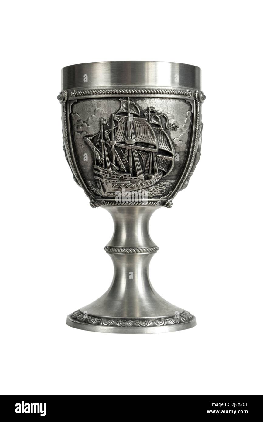 Antique vine cup. Isolated on white background Stock Photo - Alamy