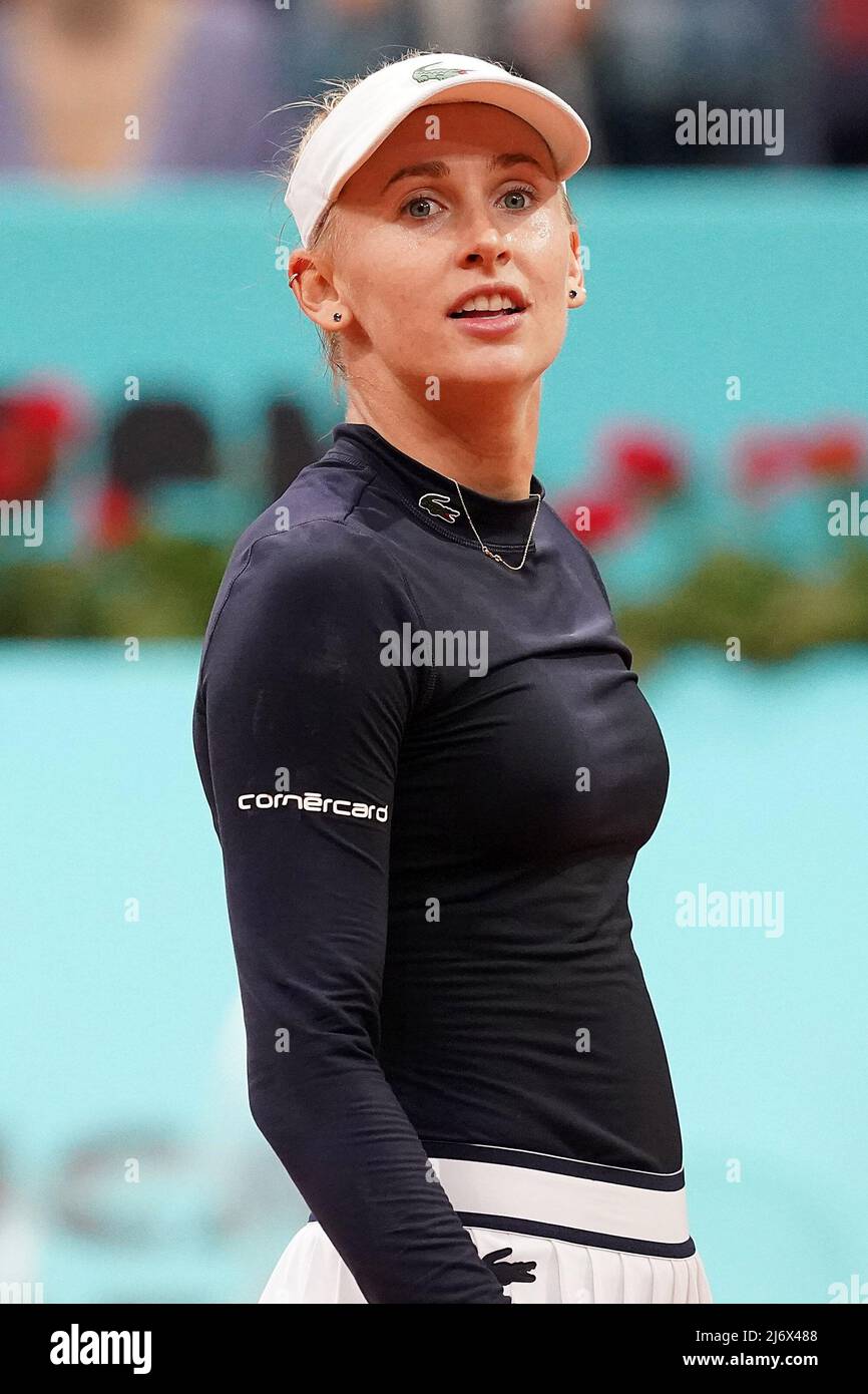 Jil Teichmann, Switzerland, during Madrid Open Tennis 2022 match. in ...