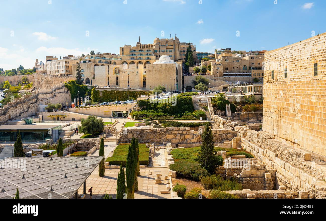 Jerusalem, Israel - October 13, 2017: Umayyad Palace Garden ...