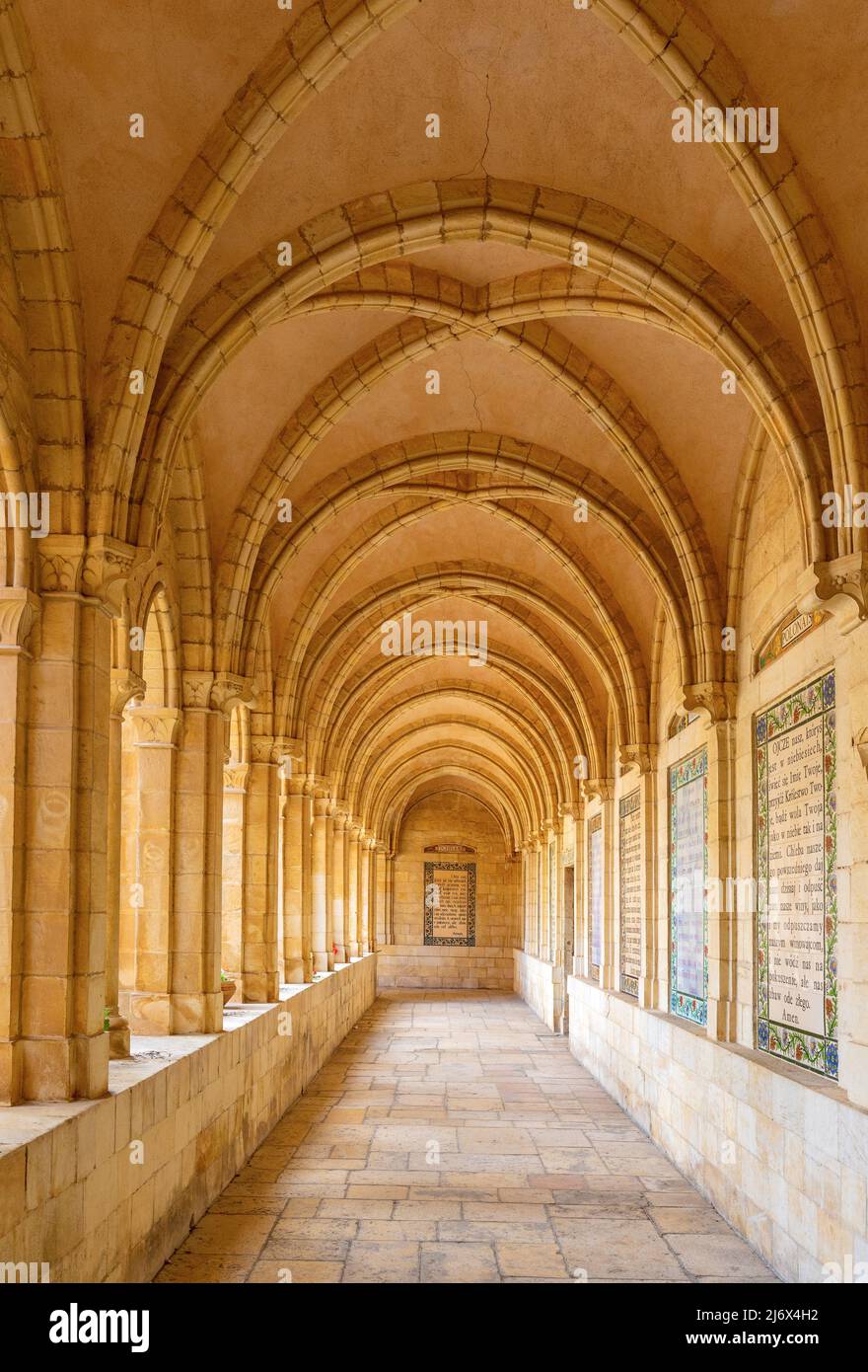 Jerusalem, Israel - October 13, 2017: Cloisters and shrines of Church ...