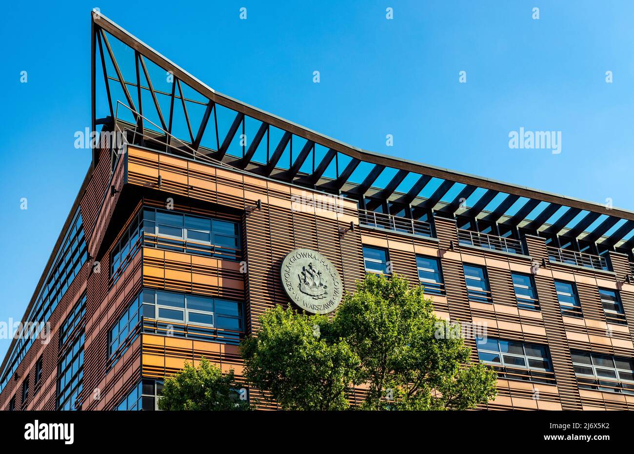 Warsaw, Poland - July 11, 2021: Modern Warsaw School of Economics SGH ...