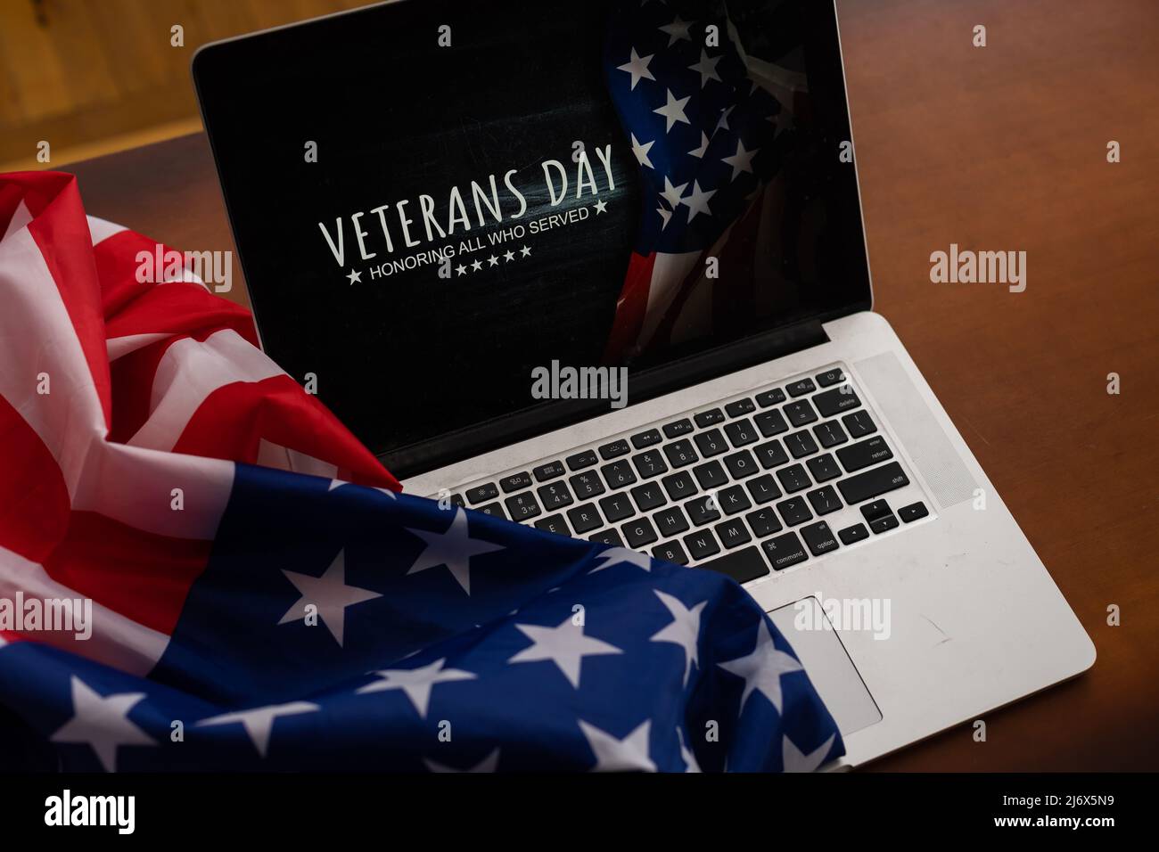 Digital composite of veterans day, flag usa Stock Photo - Alamy
