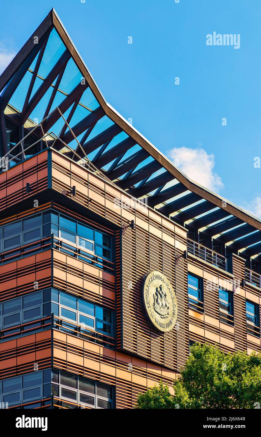 Warsaw, Poland - July 11, 2021: Modern Warsaw School of Economics SGH ...