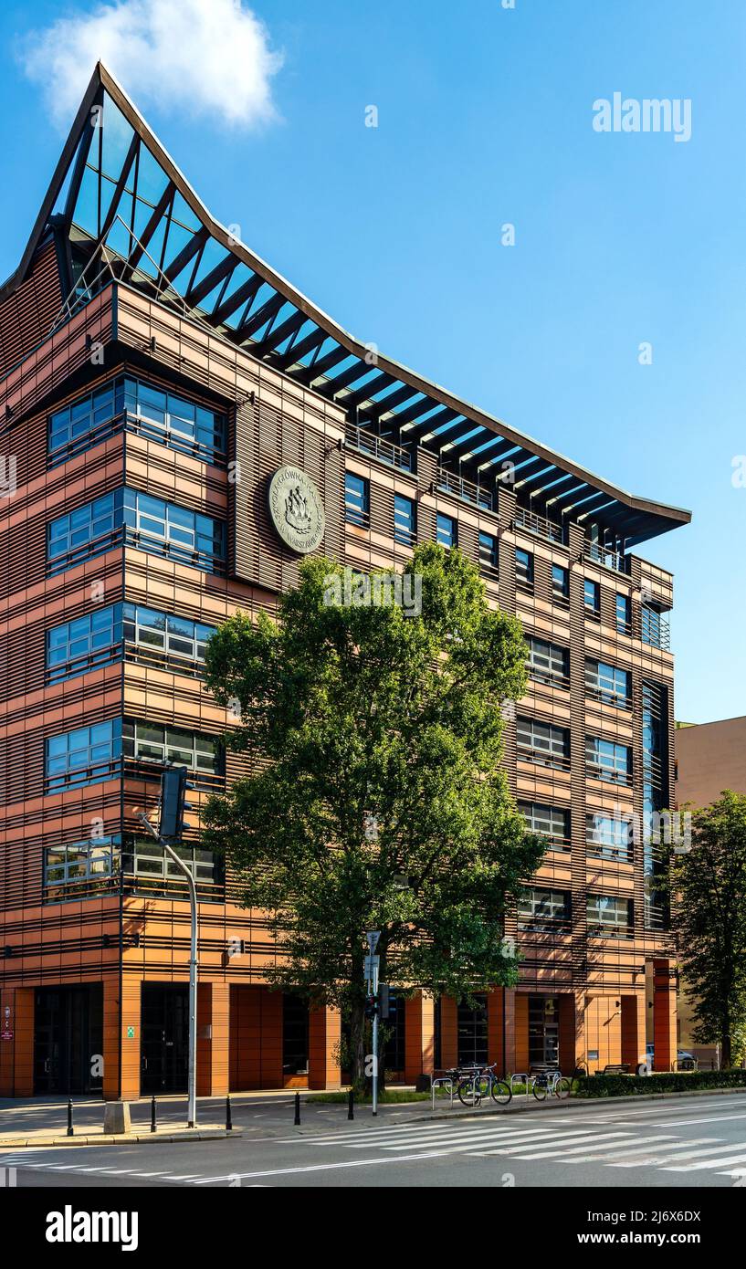 Warsaw, Poland - July 11, 2021: Modern Warsaw School of Economics SGH ...