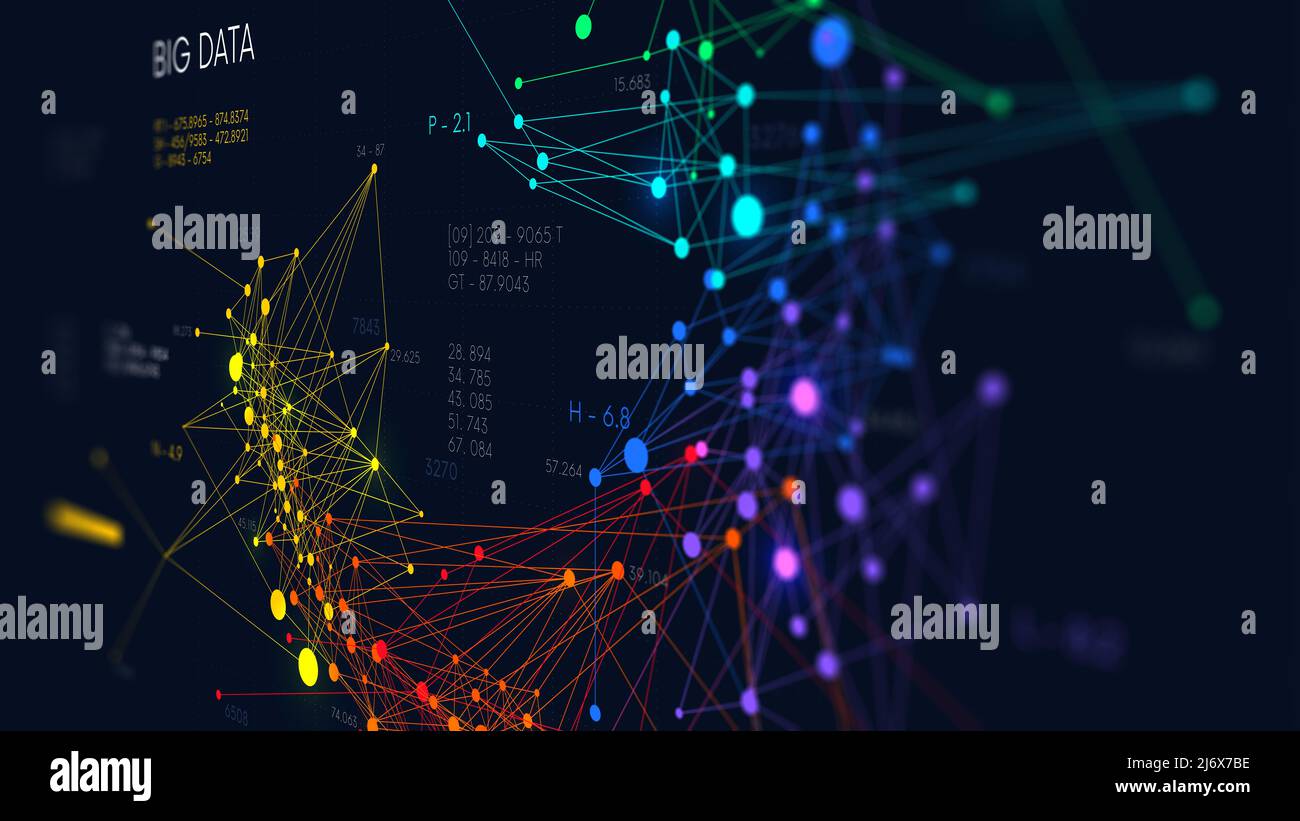 Analysis and sorting financial big data, digital visualization ...