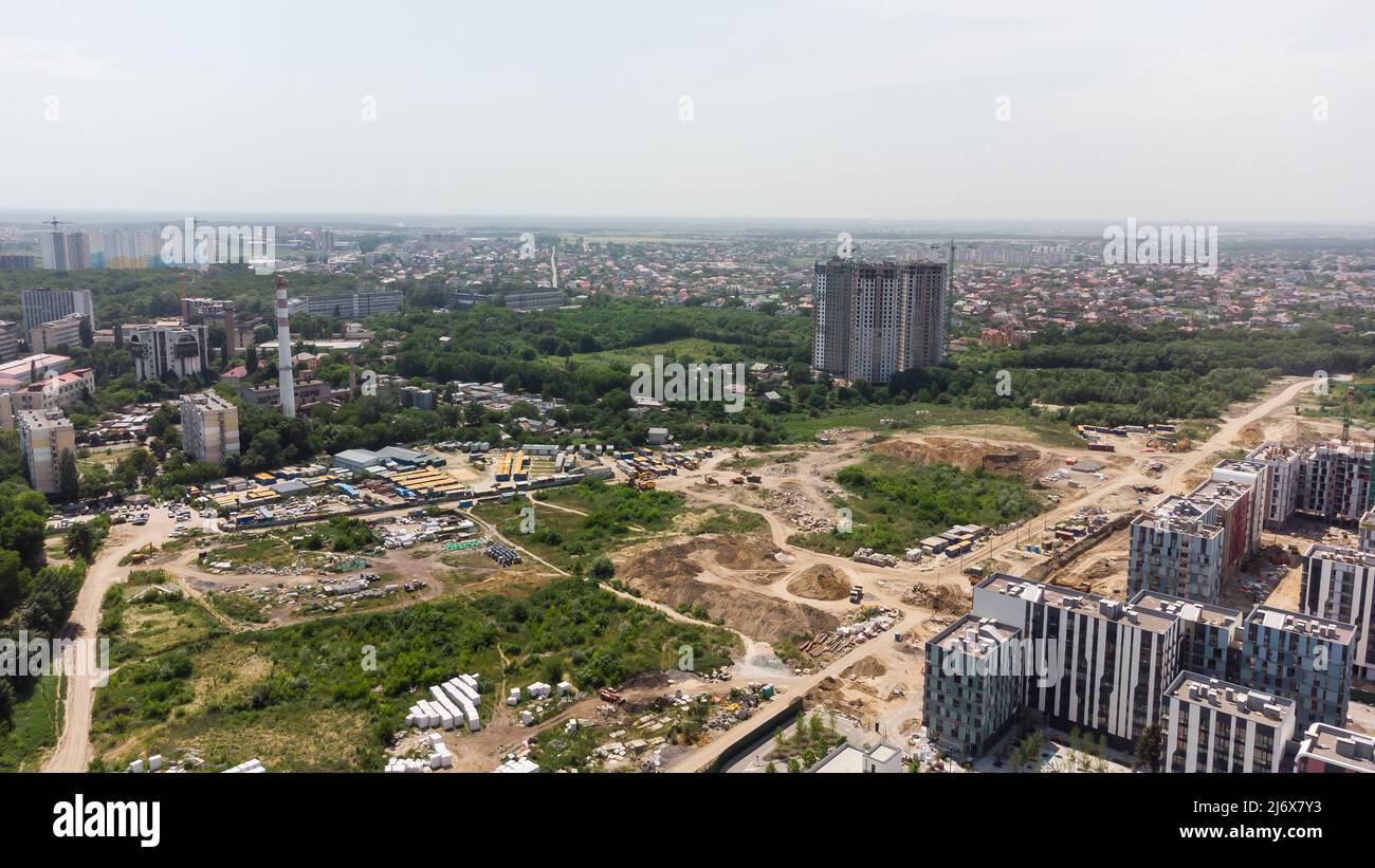 Aerial view of multi-storey residential buildings in the Kiev ...