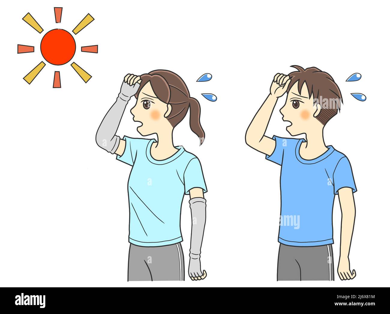 Woman suffering heat exhaustion Cut Out Stock Images & Pictures - Alamy