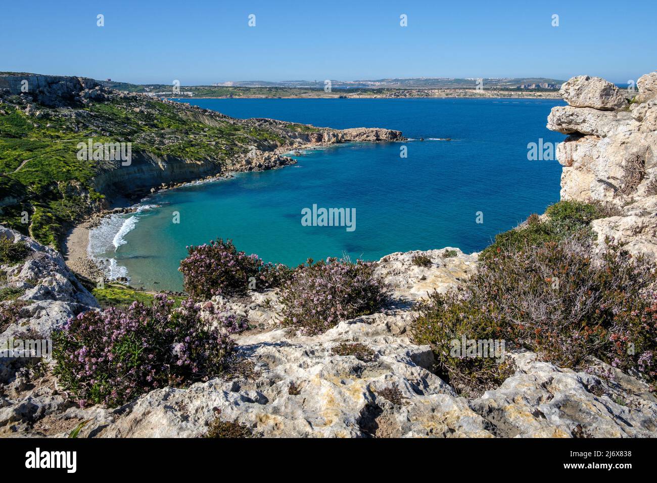 Selmun, imgiebah bay malta hi-res stock photography and images - Alamy