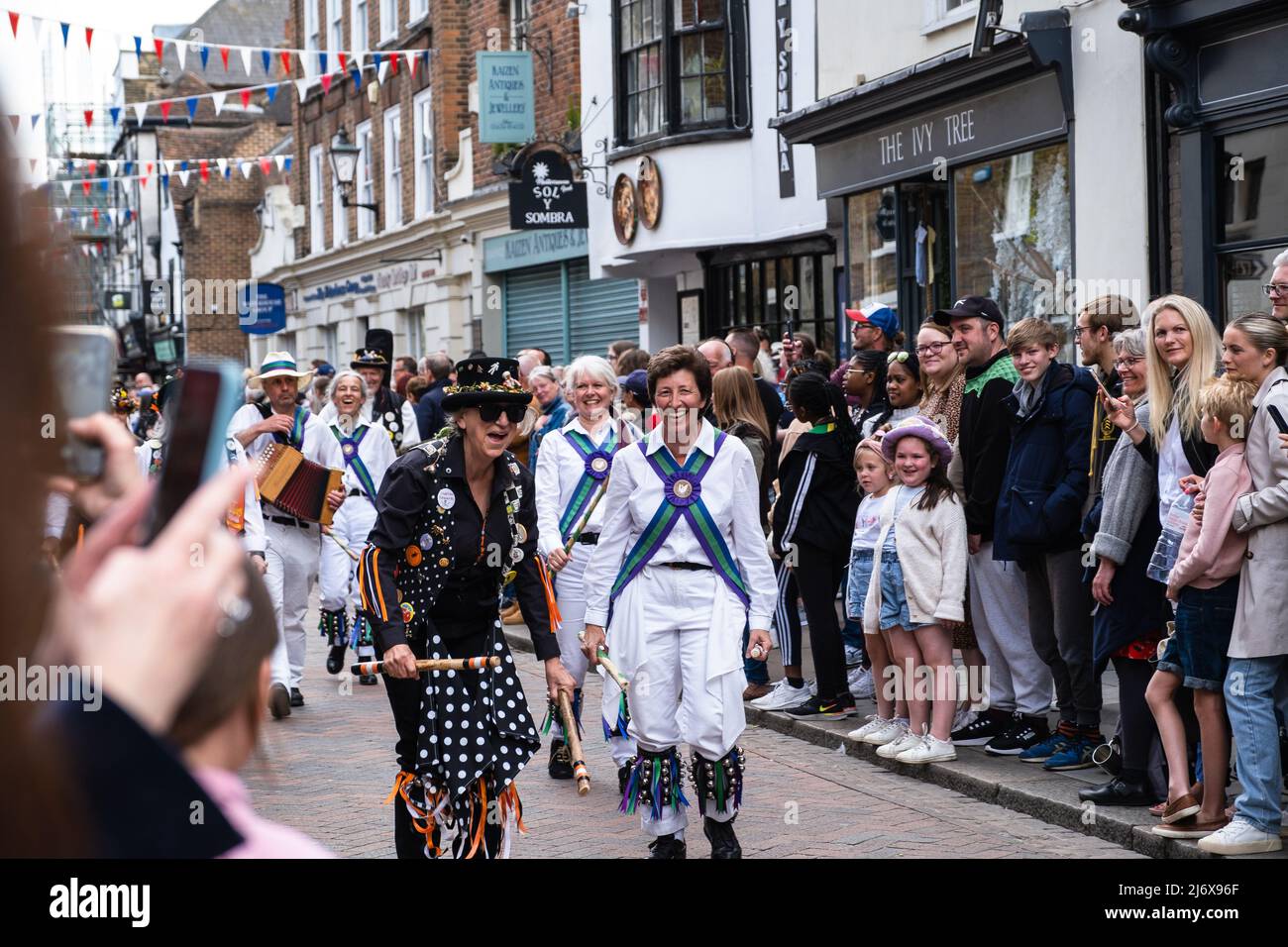 Rochester, Kent, UK - May 2022 : Morris Dancers at Rochester Sweeps ...