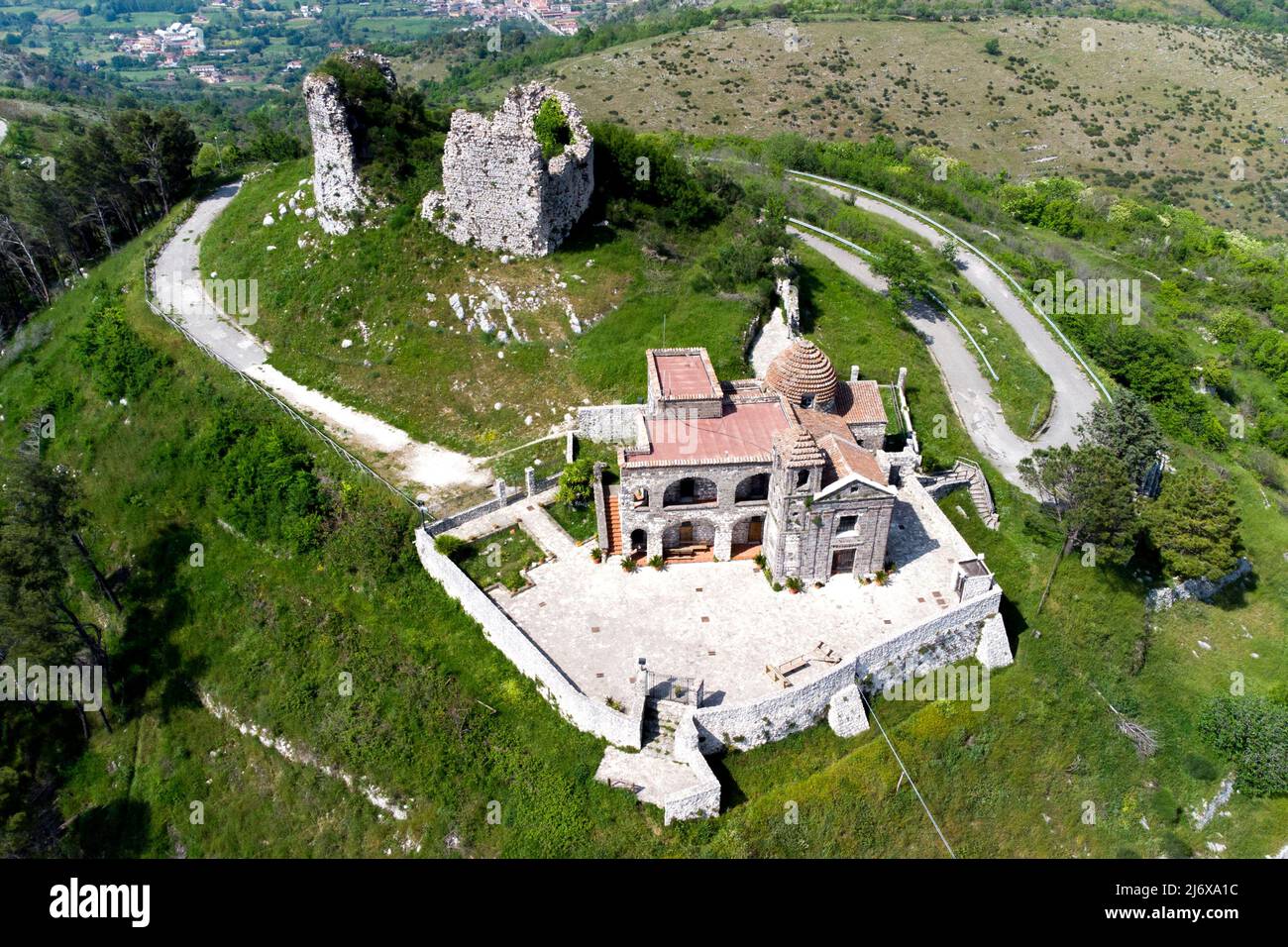 Ancient Norman Castle with the Sanctuary of Maria SS. della ...