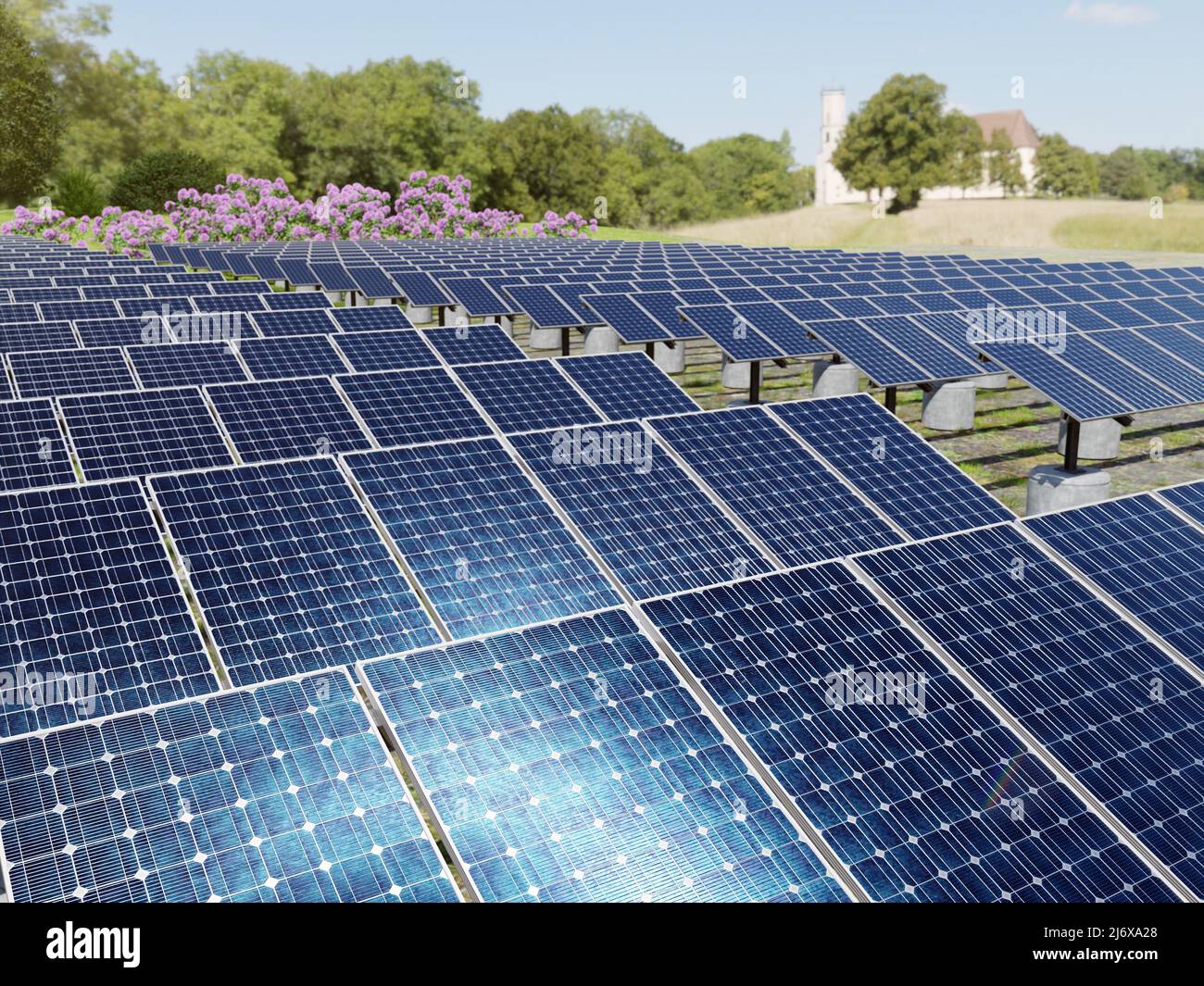 3d rendering solar panels on hi-res stock photography and images - Alamy