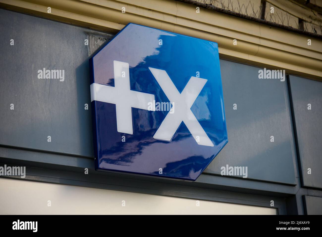 March 2022 - Paris - France: view on the signboard of Bred Stock Photo ...