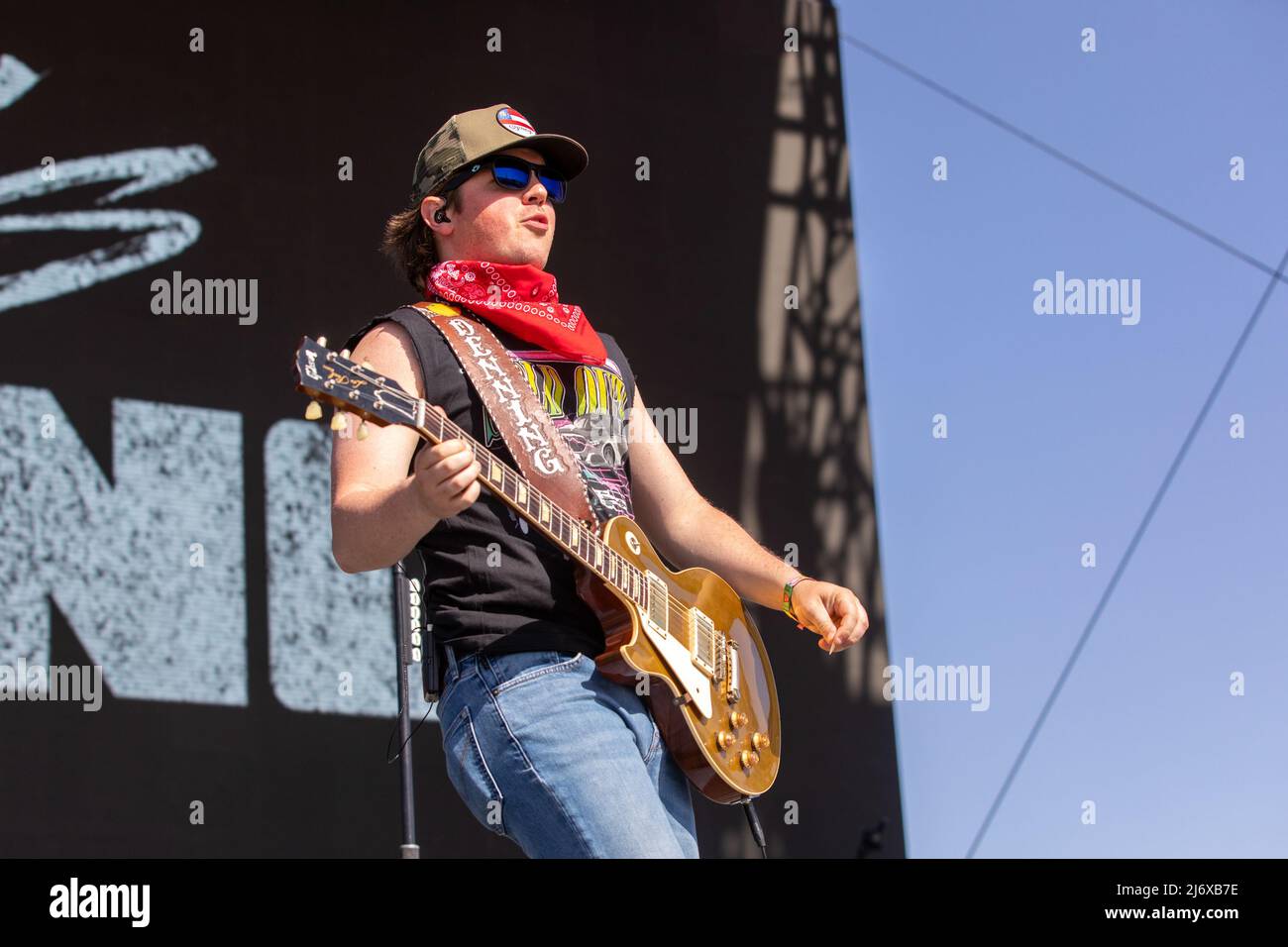 Travis Denning during Stagecoach Music Festival on April 30, 2022, at ...