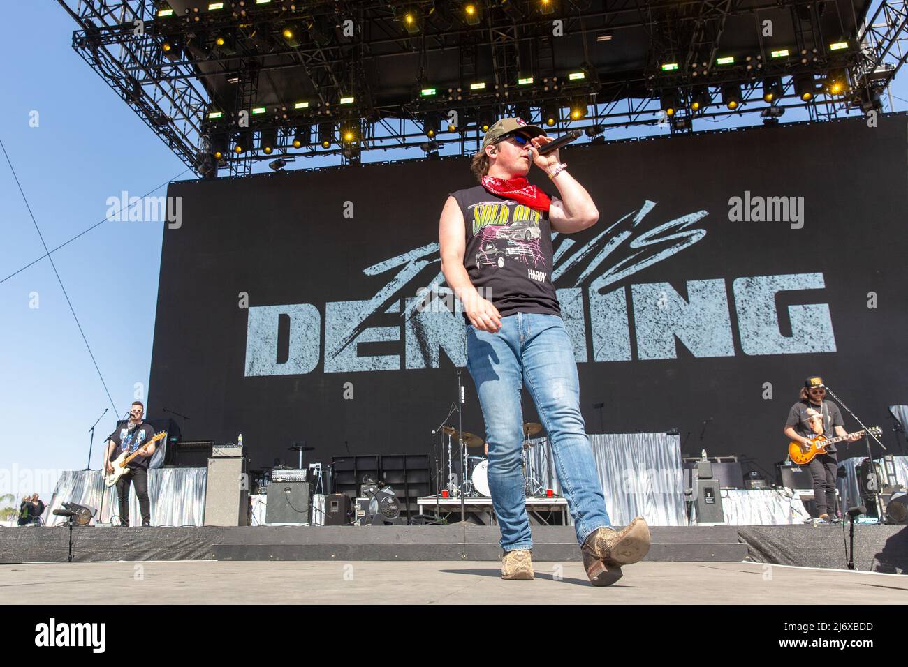 Travis Denning during Stagecoach Music Festival on April 30, 2022, at ...