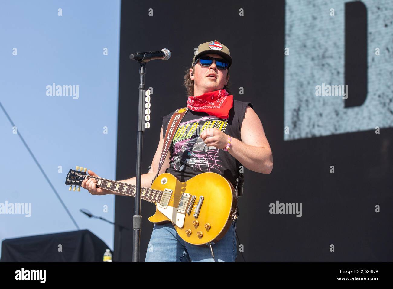 Travis Denning during Stagecoach Music Festival on April 30, 2022, at ...