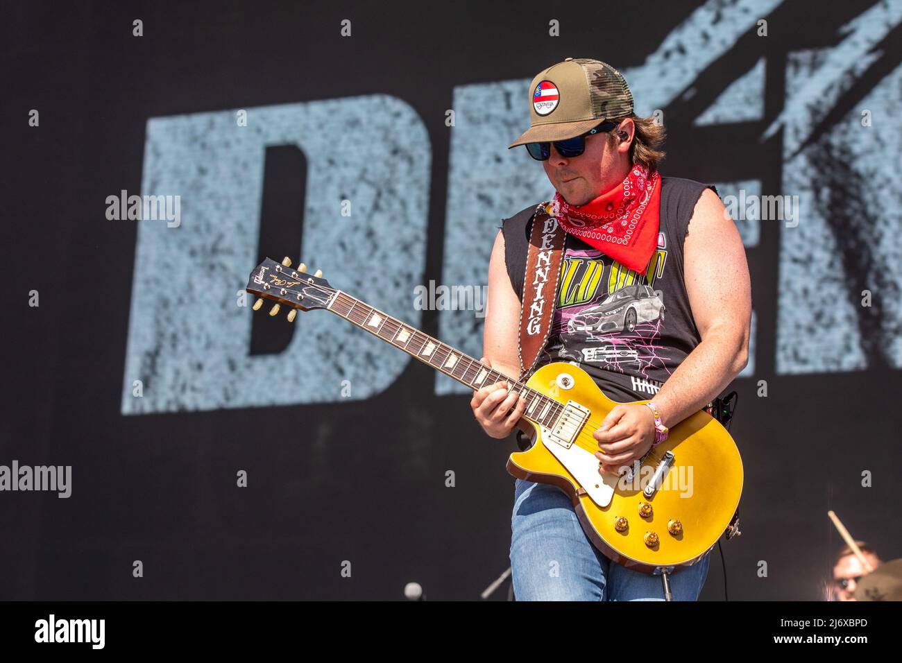 Travis Denning during Stagecoach Music Festival on April 30, 2022, at ...
