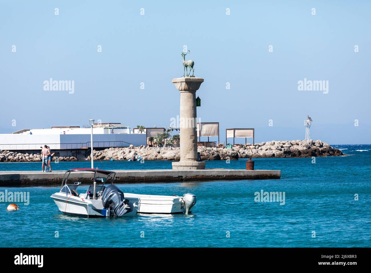The Colossus of Rhodes in Rhodes, Greece Stock Photo - Alamy